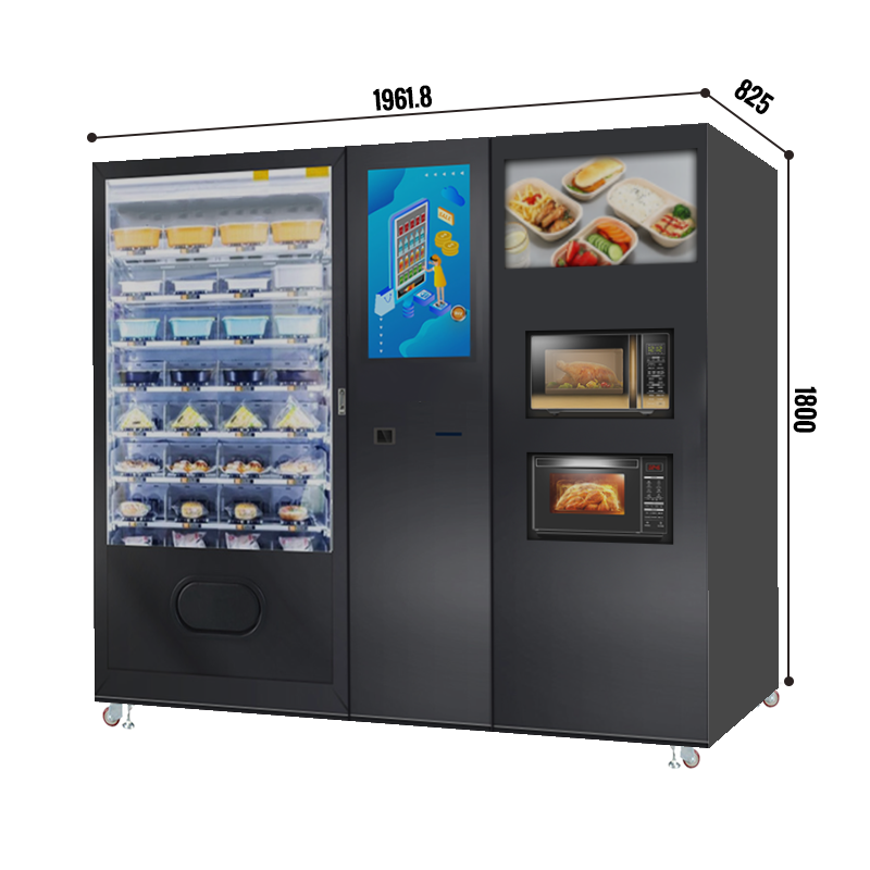 meal vending machine with microwave in the office fatory